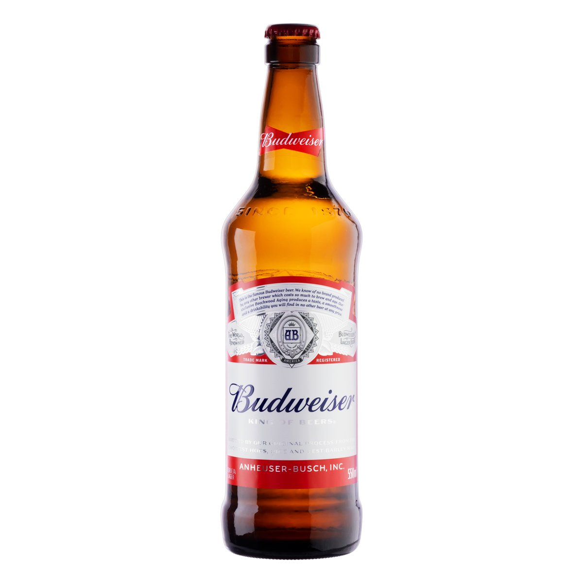Cerveja Lager Budweiser Garrafa 550ml