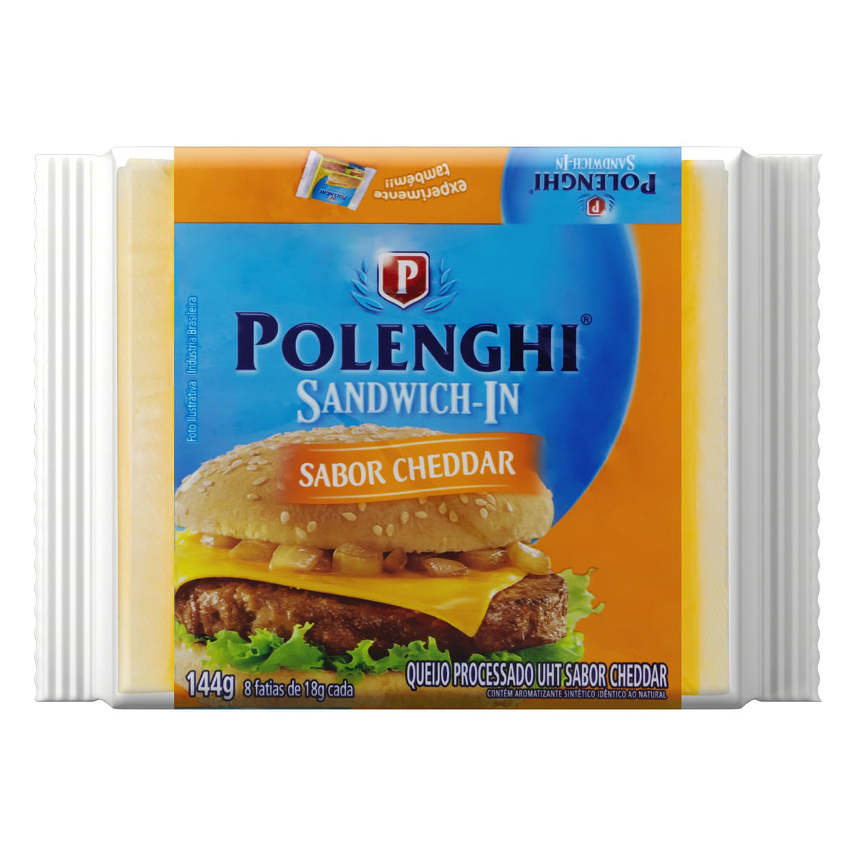 Queijo Processado Cheddar Polenghi Sandwich-In Pacote 144g