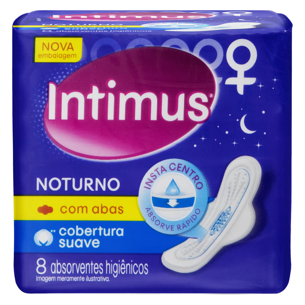 Absorvente Noturno com Abas Suave Always Pacote com 8 Unidades