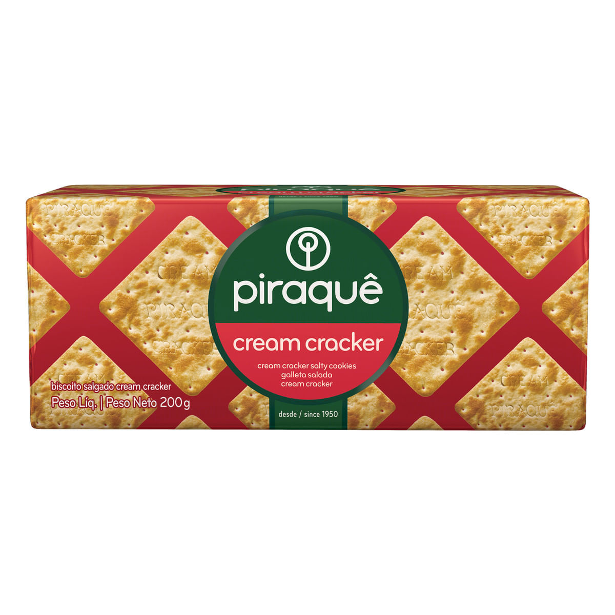 Biscoito Cream Cracker Piraquê Pacote 200g