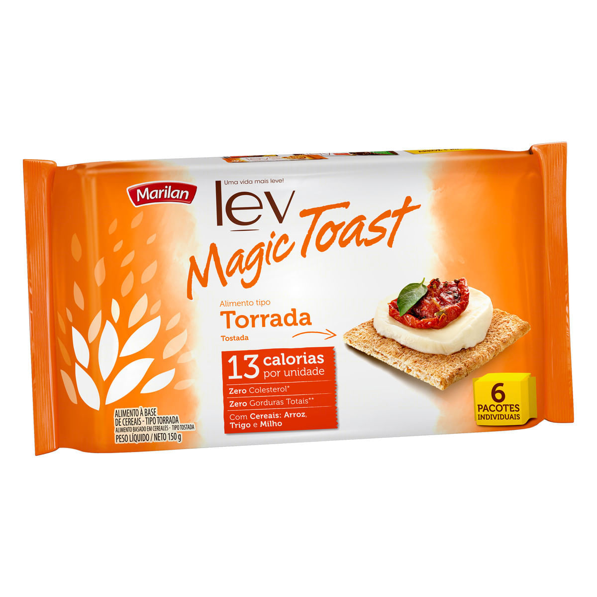 Torrada Lev Magic Toast Marilan Pacote 150g