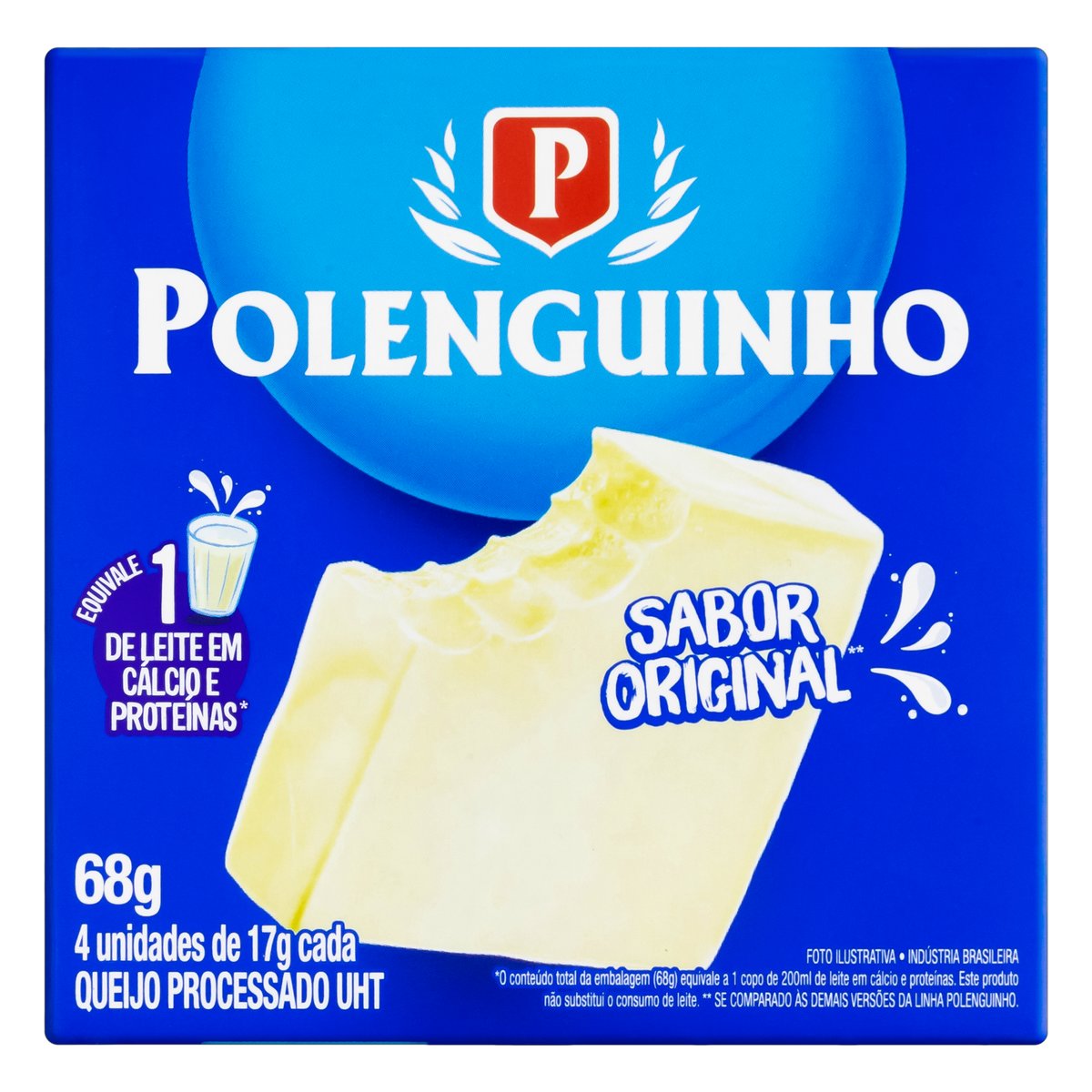 Queijo Processado Original Polenguinho Caixa 68g com 4 Unidades