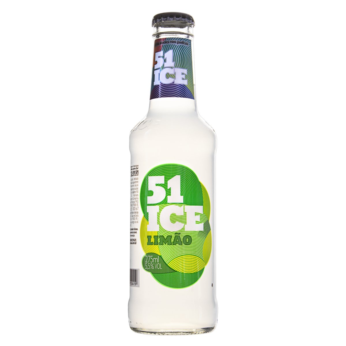 Bebida Mista Alcoólica Gaseificada Limão 51 Ice Garrafa 275ml Bebida Mista Alcoólica Gaseificada Limão 51 Ice Garrafa 275ml
