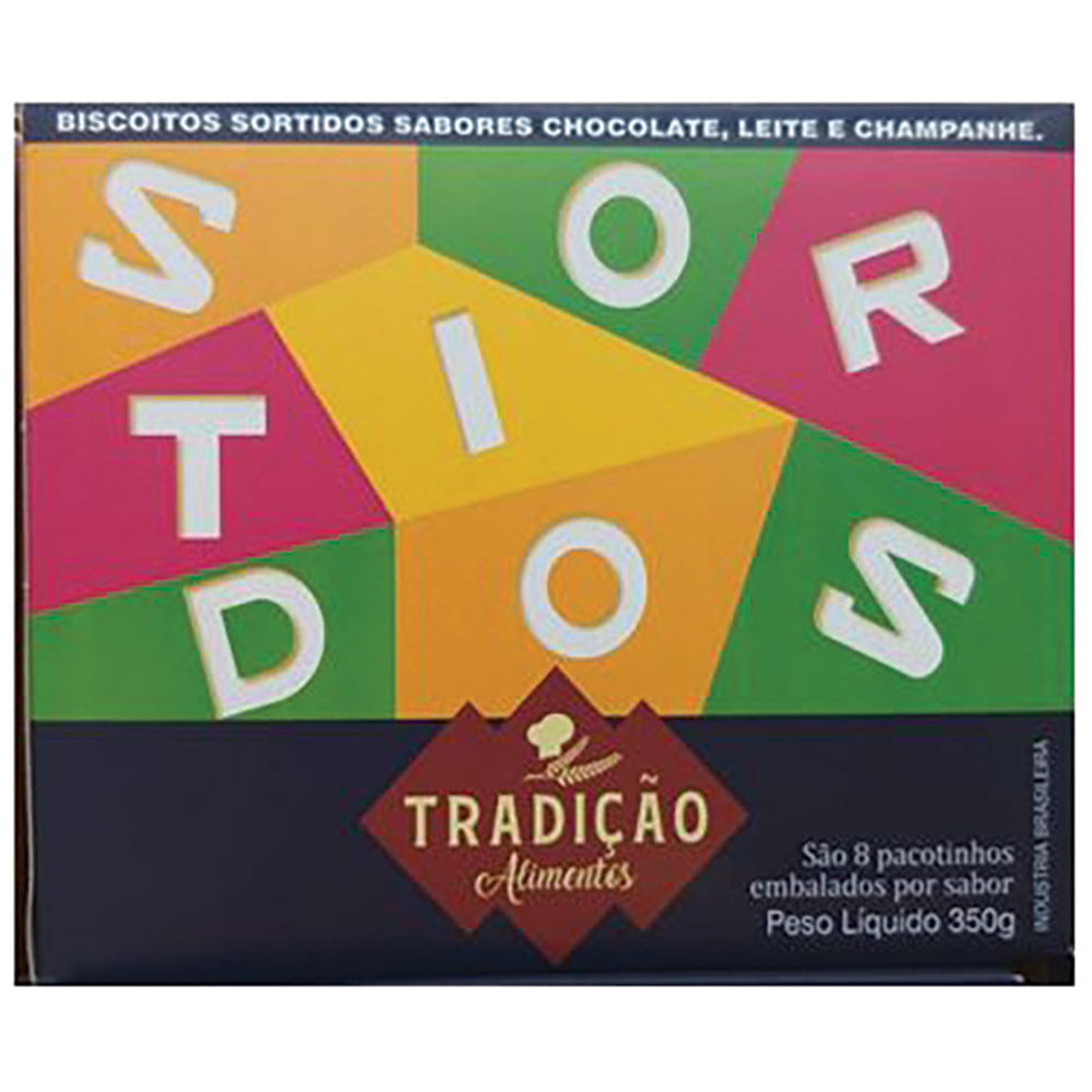 Biscoito Sortido de Chocolate, Leite e Champanhe Tradição Alimentos ...