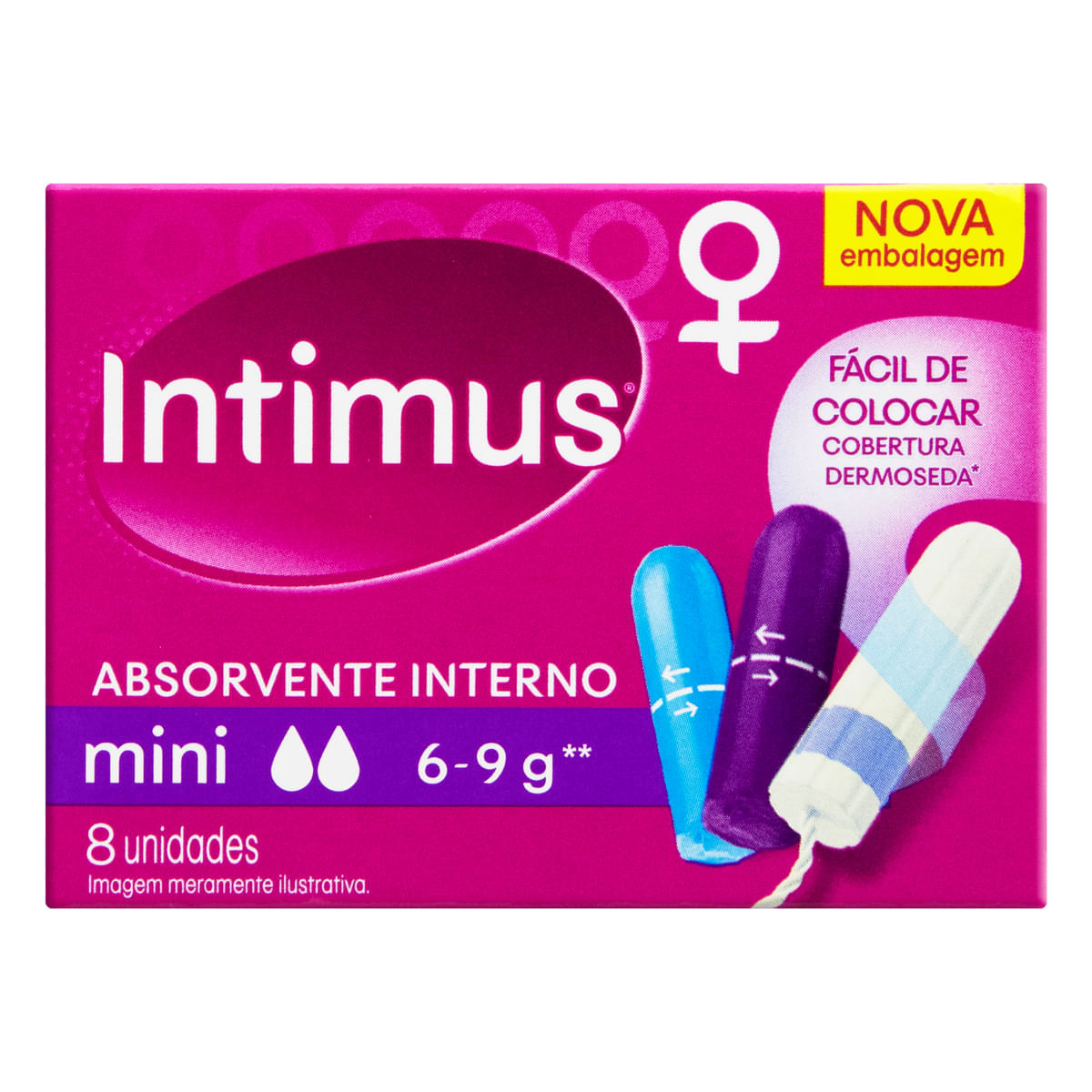 Absorvente Interno Intimus Mini Caixa com 8 Unidades
