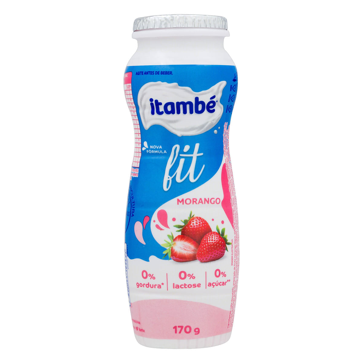 Iogurte Desnatado Morango Zero Lactose Itambé Fit Frasco 170g Iogurte Desnatado Morango Zero Lactose Itambé Fit Frasco 170g