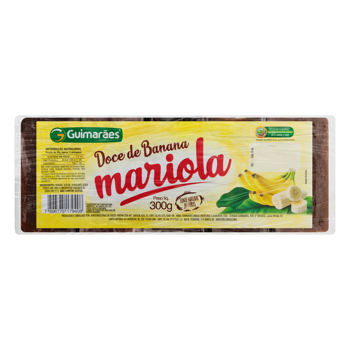 Doce de Banana Mariola Guimarães Plástico 300g