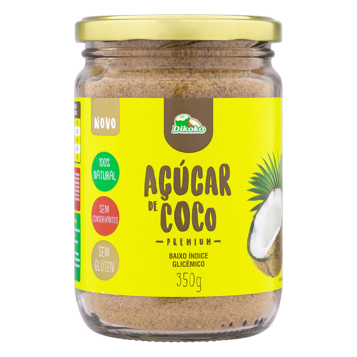 Açúcar de Coco Dikoko Premium Vidro 350g