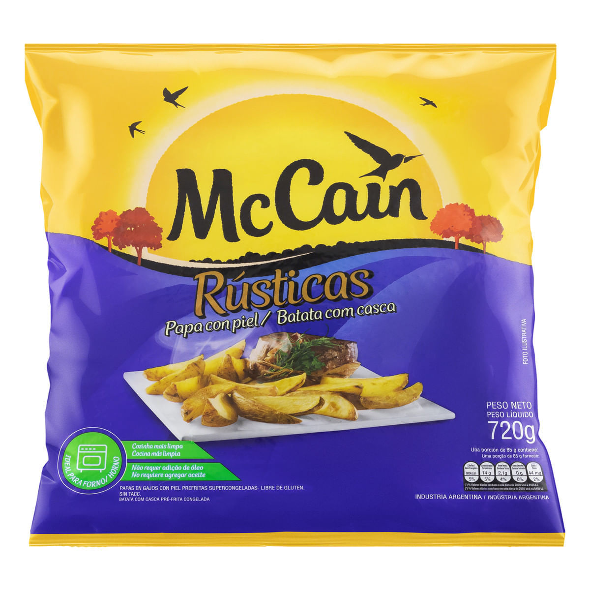 Batata Rústica Congelada McCain Pacote 720g