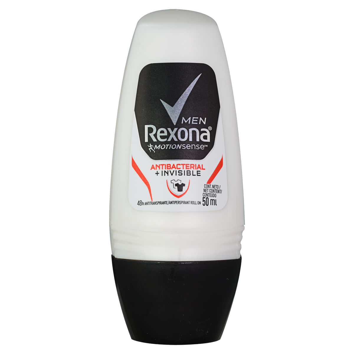Desodorante Antibacterial e Invisible Rexona Men Motionsense Roll-On 50ml