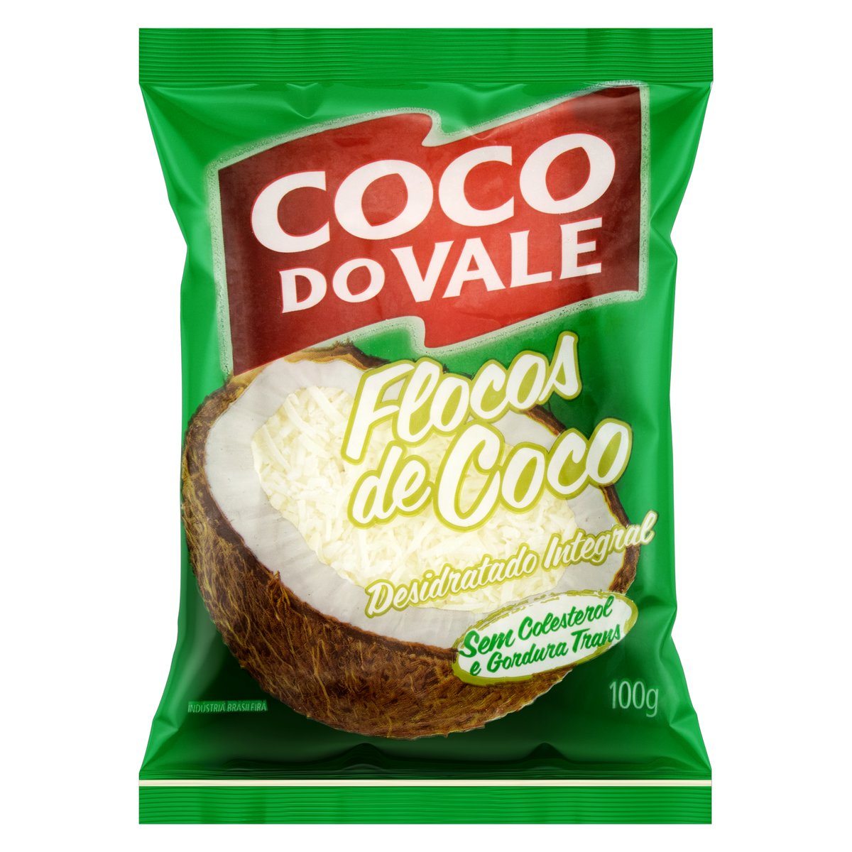 Coco Ralado Desidratado em Flocos Coco do Vale Pacote 100g