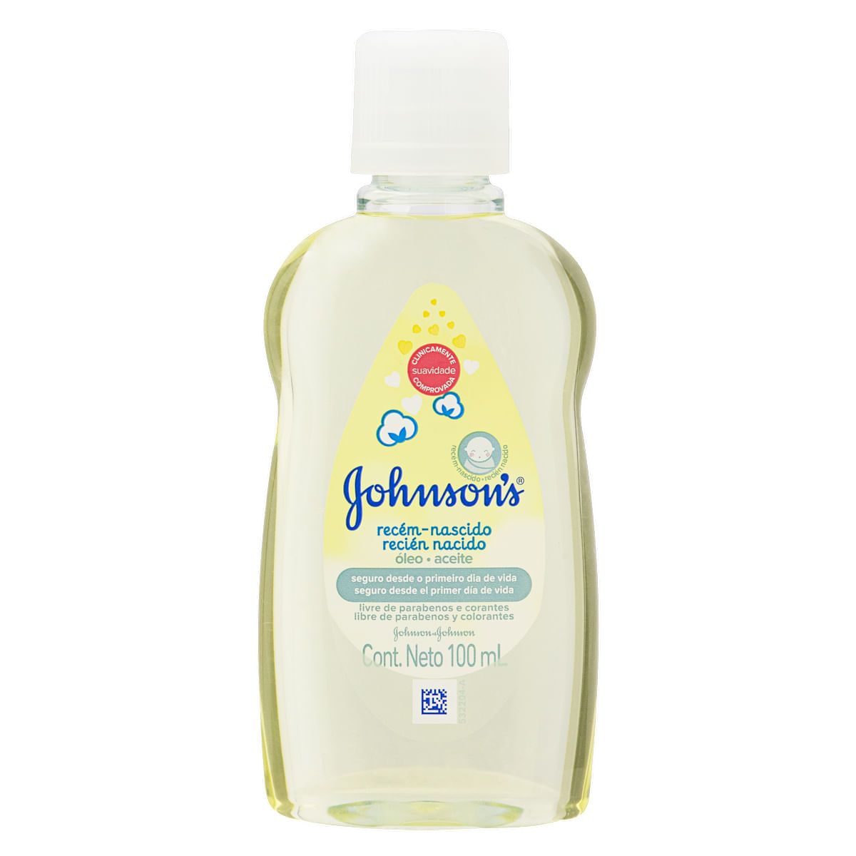 Óleo para Bebê Recém-Nascido Johnson's Frasco 100ml