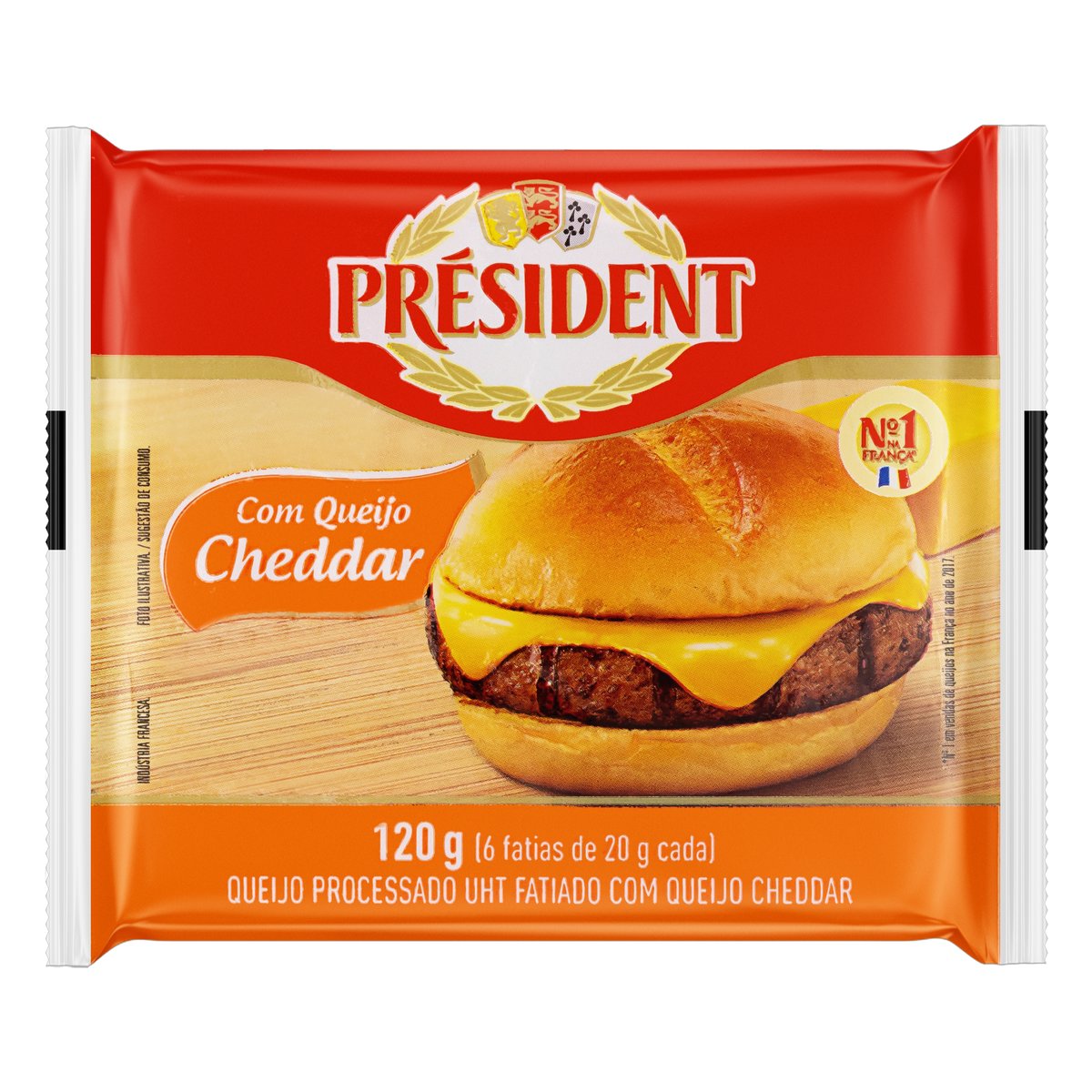 Queijo Processado com Cheddar Président 120g