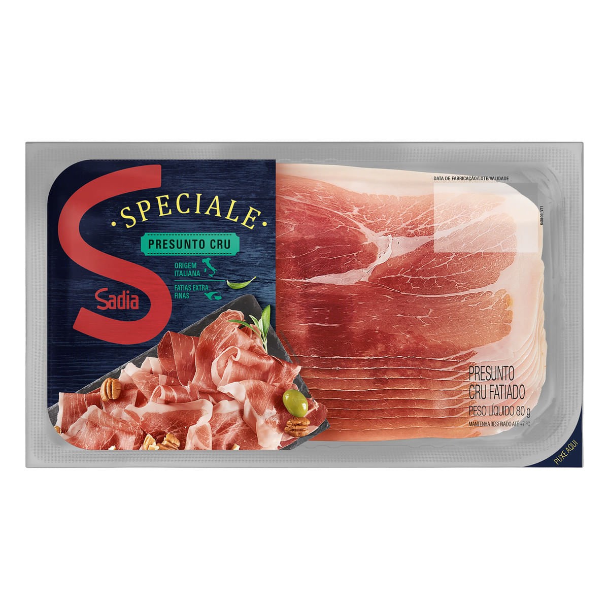 Presunto Cru Fatiado Sadia Speciale Cartela 80g