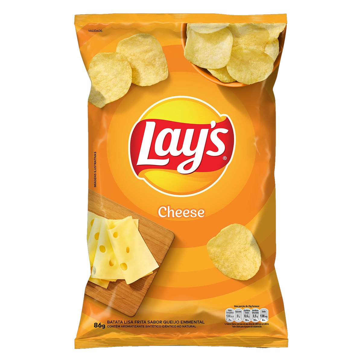 Batata Chips Lisa Cheese Lay's Pacote 86g