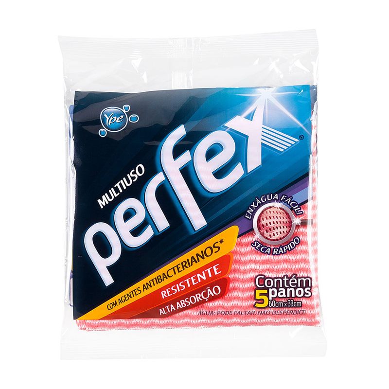 Pano Multiuso Perfex Ypê Pacote com 5 Unidades