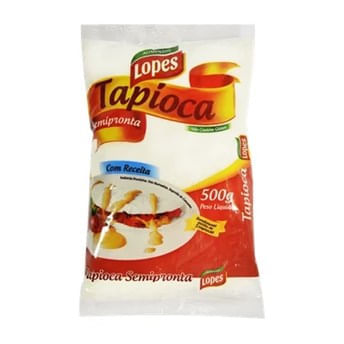 Goma de Mandioca Tapioca Hidratada Lopes Pacote 500g