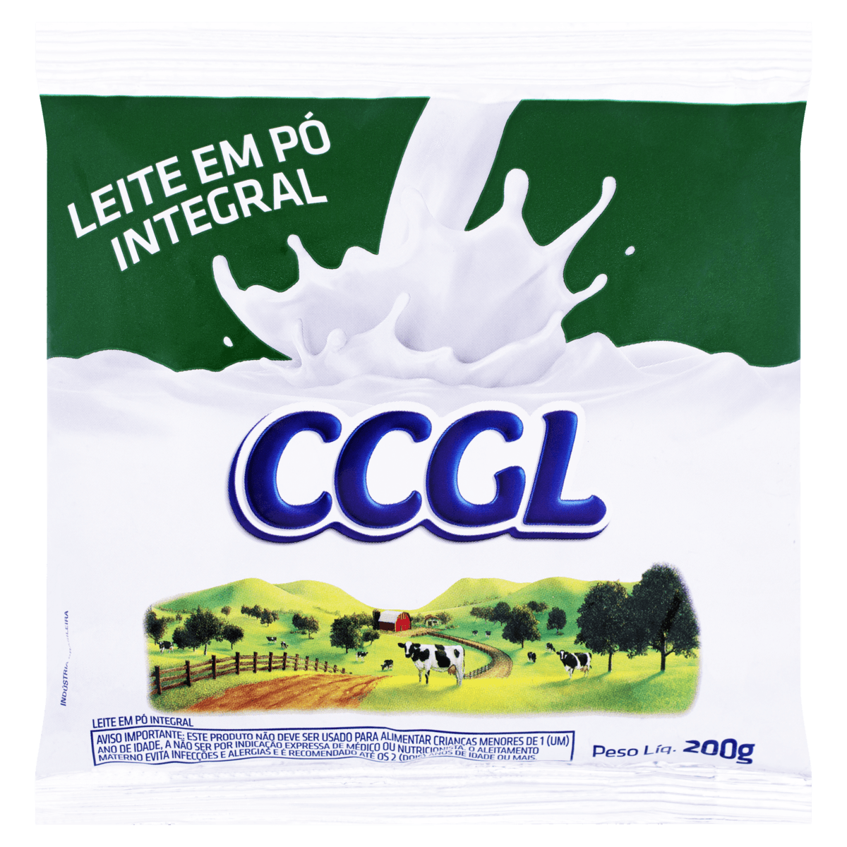 Leite em Pó Integral CCGL Pacote 200g