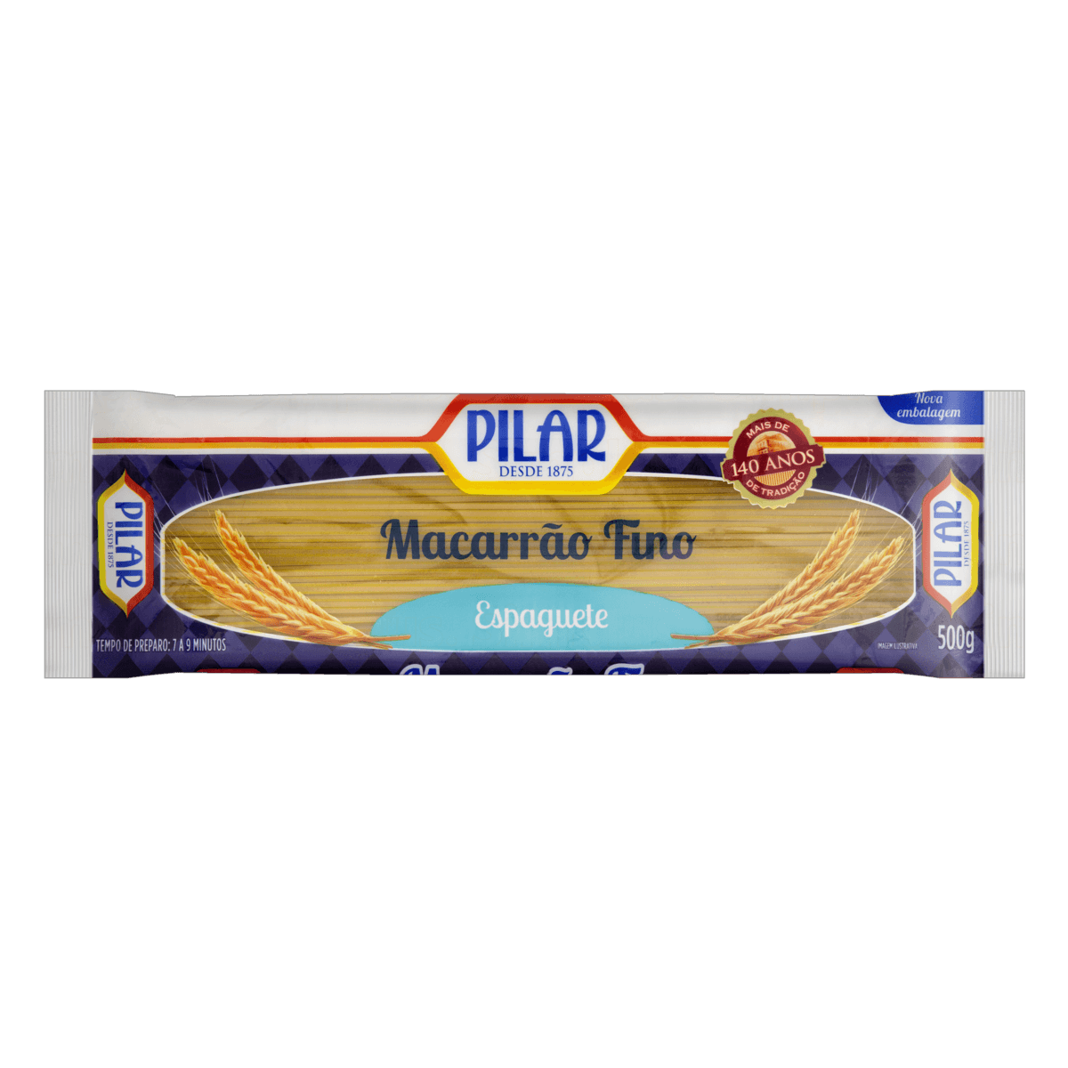 Macarrão Espaguete Fino Pilar Pacote 500g Macarrão Espaguete Fino Pilar Pacote 500g