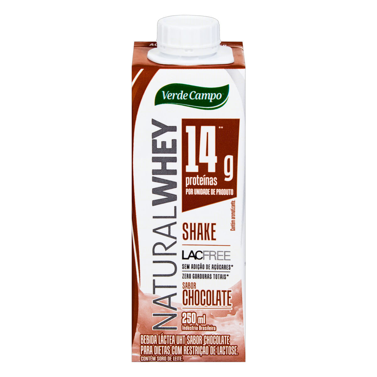 Bebida Láctea de Chocolate Verde Campo Natural Whey Lacfree 250ml