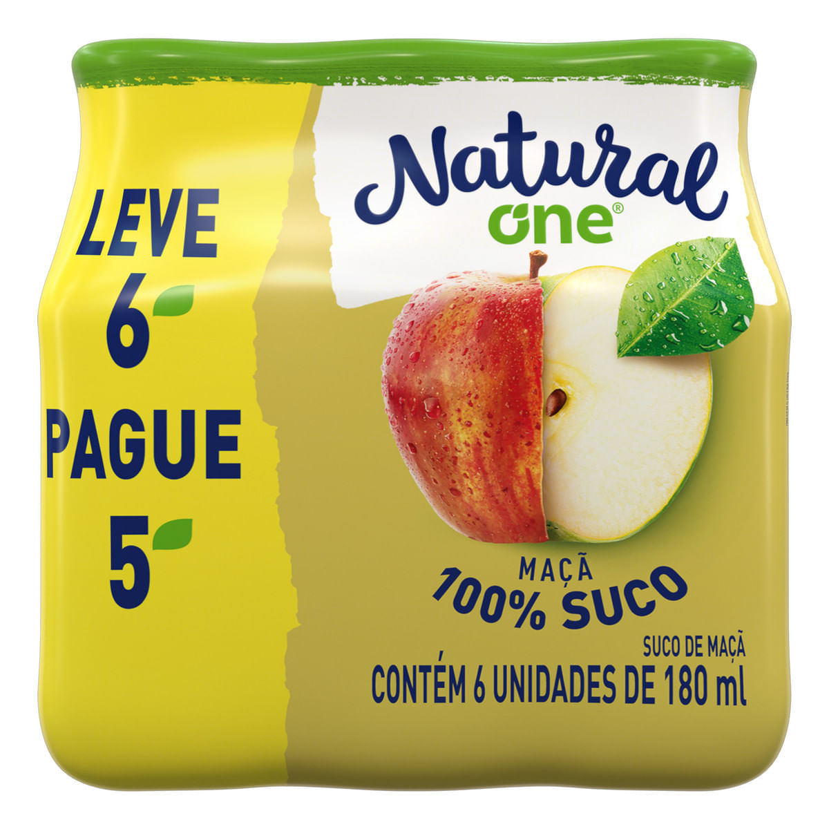 Suco Maçã Natural One Ambiente Pack com 6 Unidades 180ml Cada Leve 6 ...