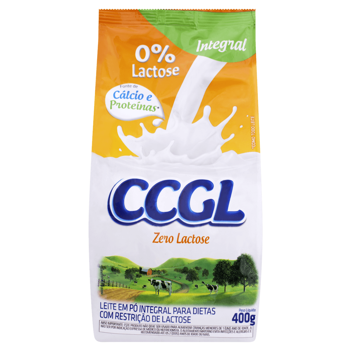 Leite Em Pó Integral Zero Lactose CCGL Pacote 400g