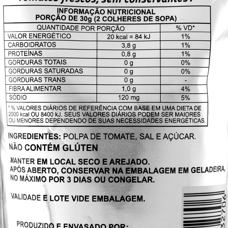 Extrato de Tomate Palmeiron Sachê 340g
