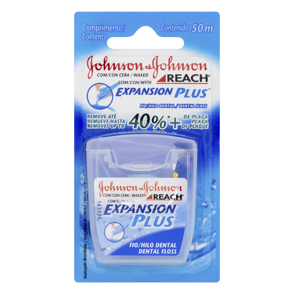 Fio Dental com Cera Expansion Plus Reach Johnson & Johnson 50m