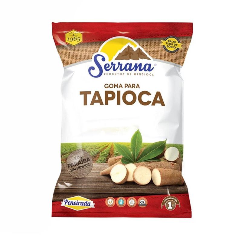 Goma de Mandioca Tapioca Serrana Pacote 1kg