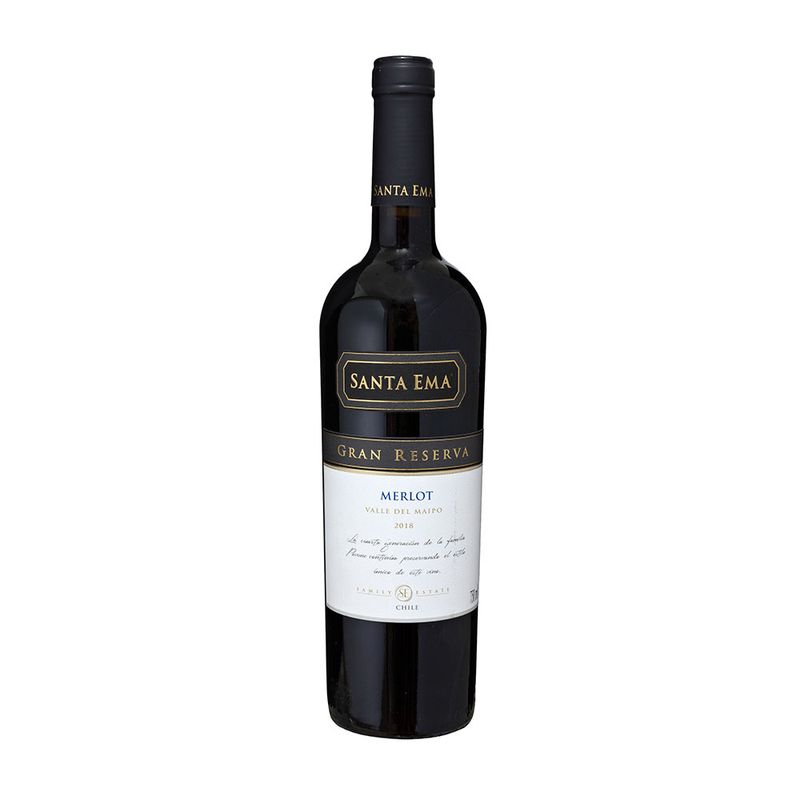 Vinho Tinto Chileno Gran Merlot Santa Ema 750ml