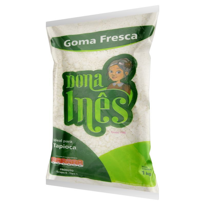 Goma de Mandioca Tapioca Hidratada Dona Inês Pacote 1kg