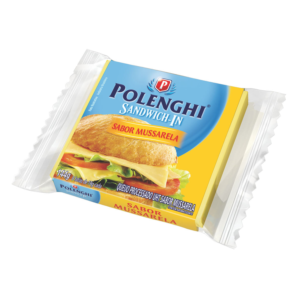 Queijo Processado Mussarela Polenghi Sandwich-In Pacote 144g 8 Unidades