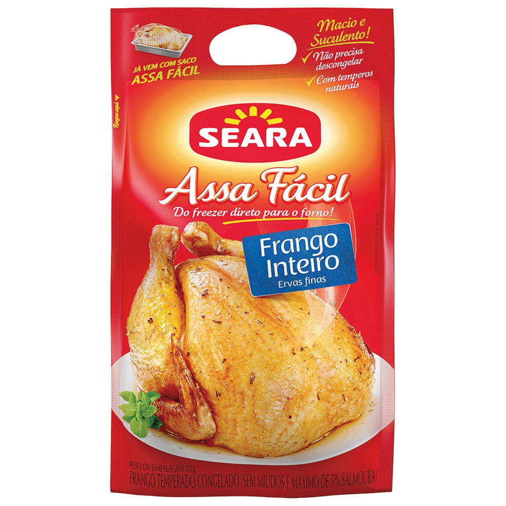 Frango Inteiro com Ervas Finas Assa Fácil Seara Pacote Aprox.1,5kg