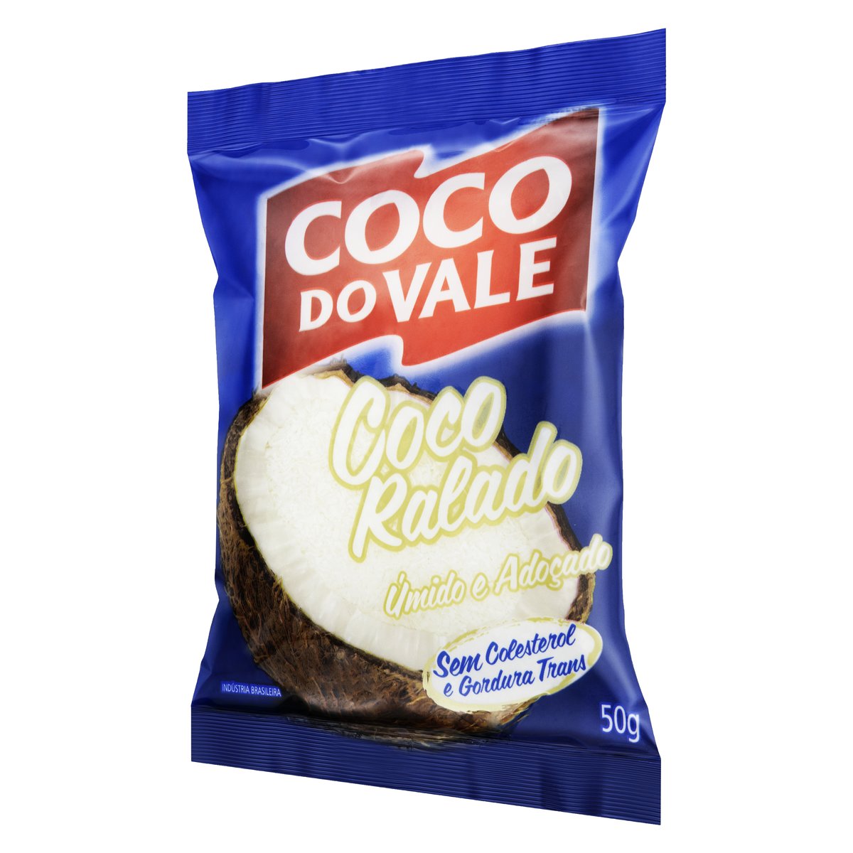 Coco Ralado Úmido Adoçado Coco do Vale Pacote 50g