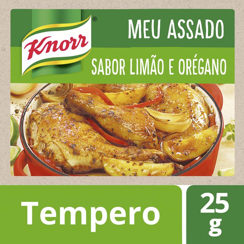 Tempero em Pó Limão e Orégano Knorr Meu Assado Pacote 25g