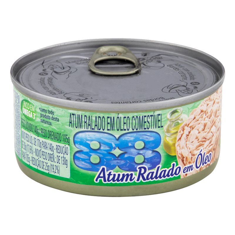 Atum Ralado em Óleo 88 Lata 105g