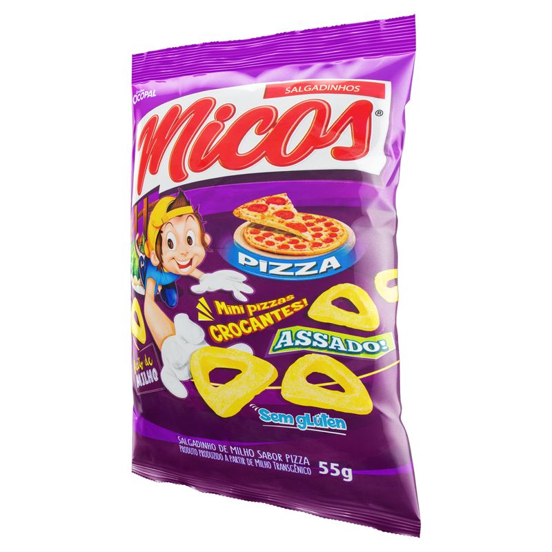 Salgadinho de Milho de Pizza Micos Pacote 55g