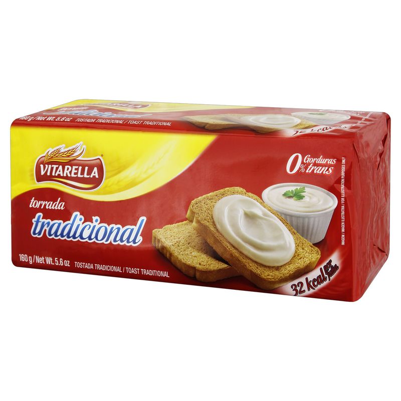 Torrada Tradicional Vitarella Pacote 160g
