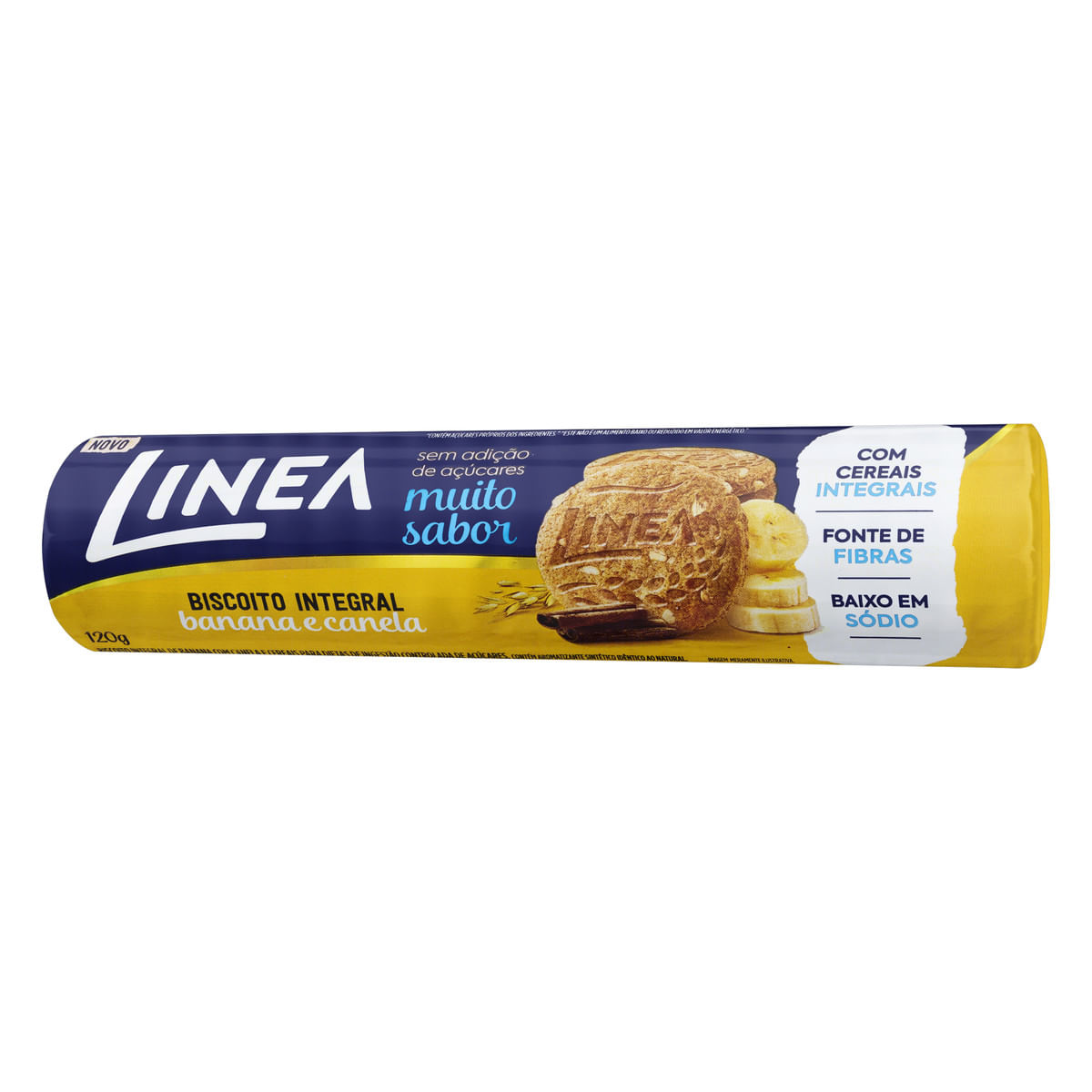 Biscoito Integral de Banana e Canela Linea Pacote 120g Biscoito Integral de Banana e Canela Linea Pacote 120g