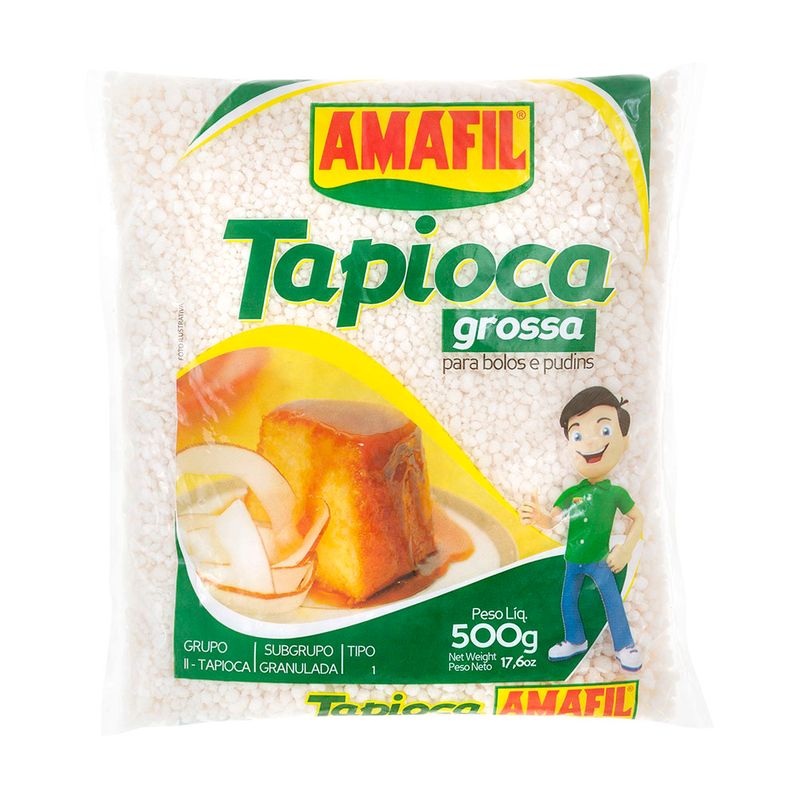 Goma de Mandioca Tapioca Hidratada Bolos e Pudins Amafil Pacote 500g