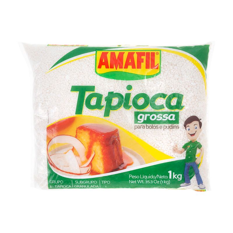 Goma de Mandioca Tapioca Hidratada Bolos e Pudins Amafil Pacote 1kg
