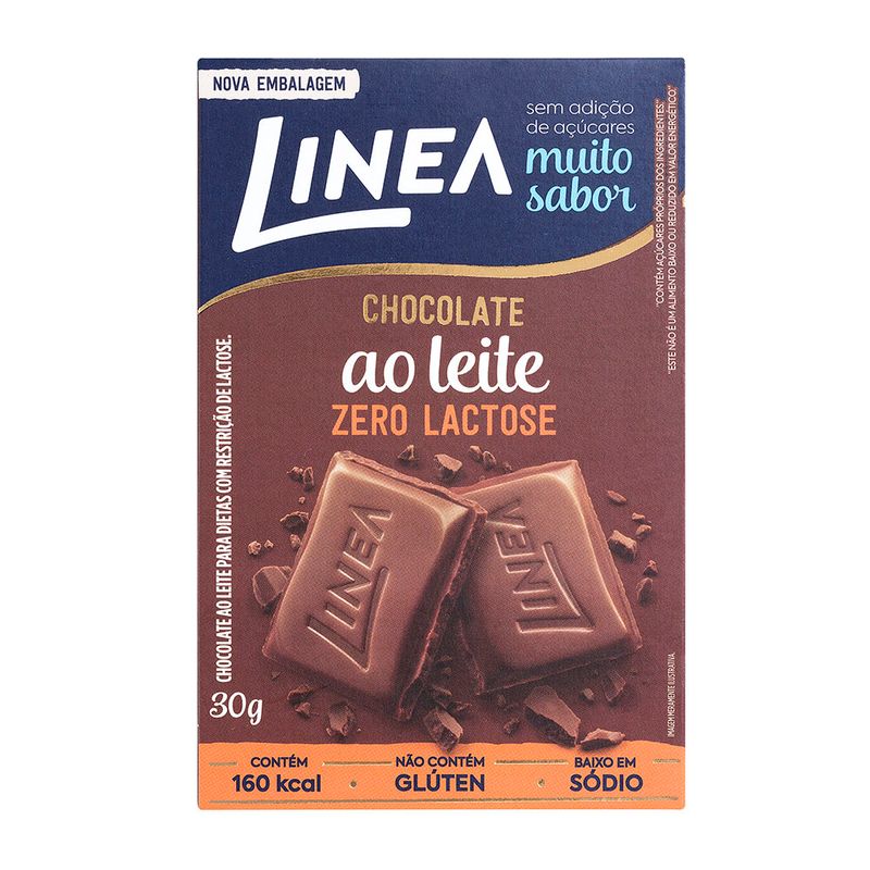 Barra de Chocolate Ao Leite Zero Lactose e Sem Açúcar Linea 30g