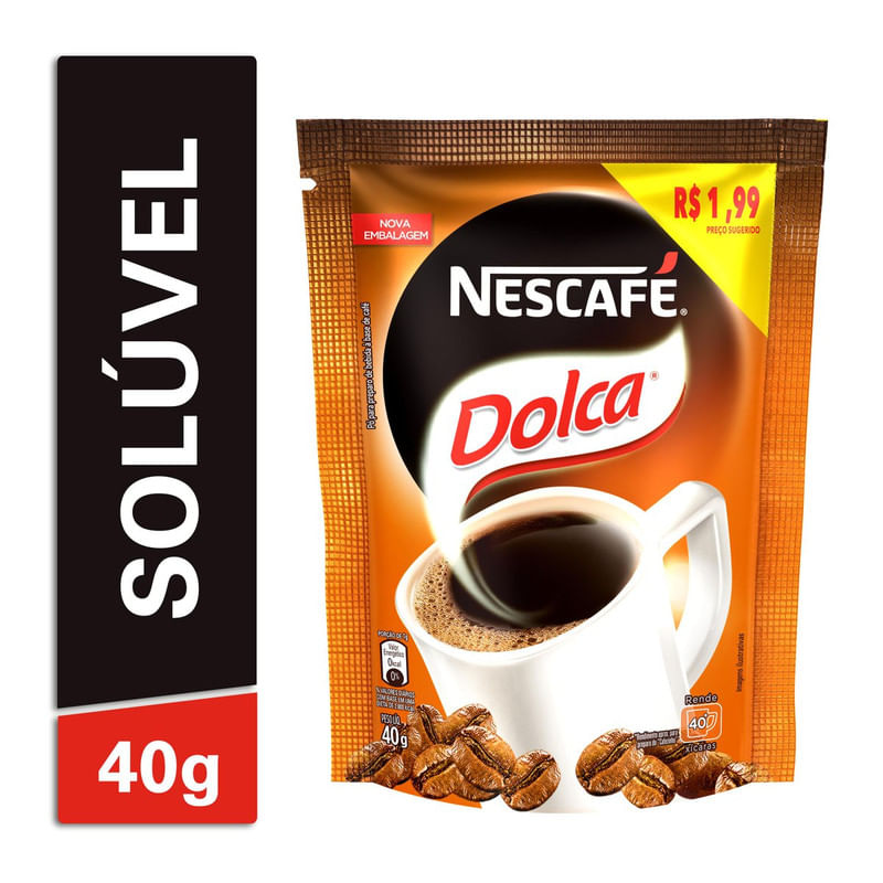 Café Solúvel Nescafé Dolca Sachê 40g