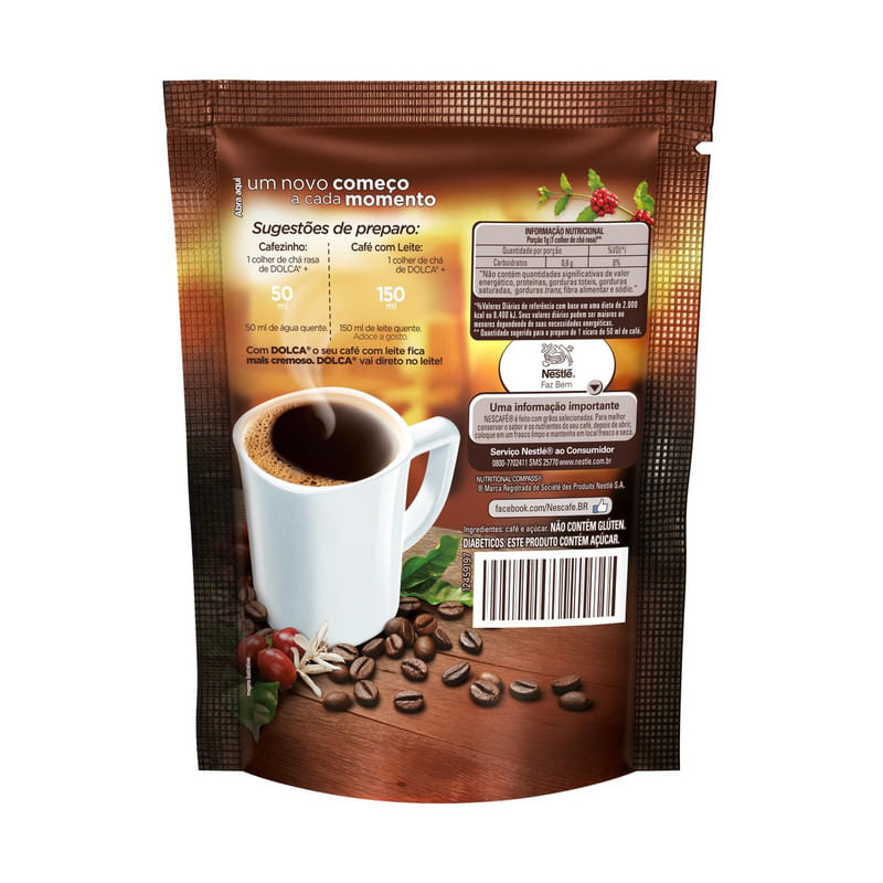 Café Solúvel Nescafé Dolca Sachê 40g