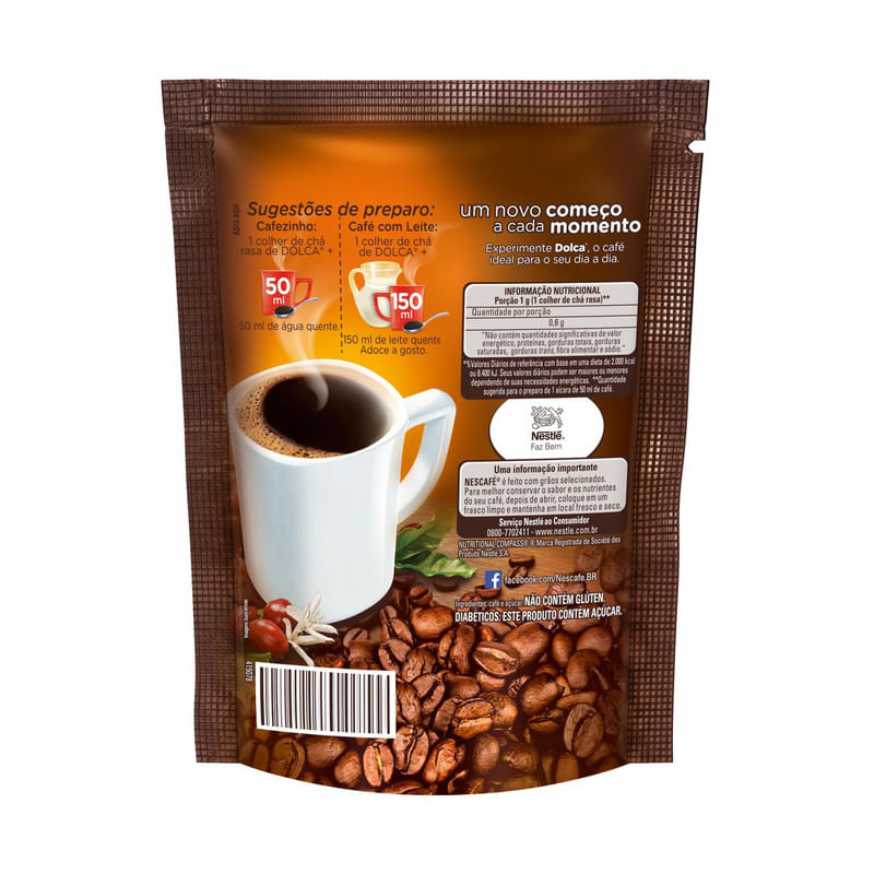 Café Solúvel Dolca Nescafé Sachê 50g