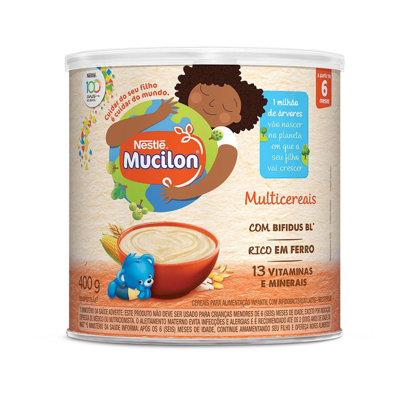 Cereal Infantil Multicereais Nestlé Mucilon Lata 400g