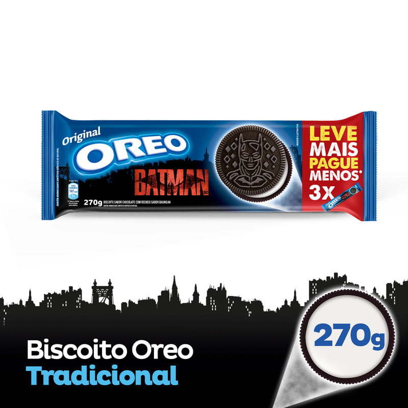 Biscoito recheado Oreo original embalagem econômica multipack 270g
