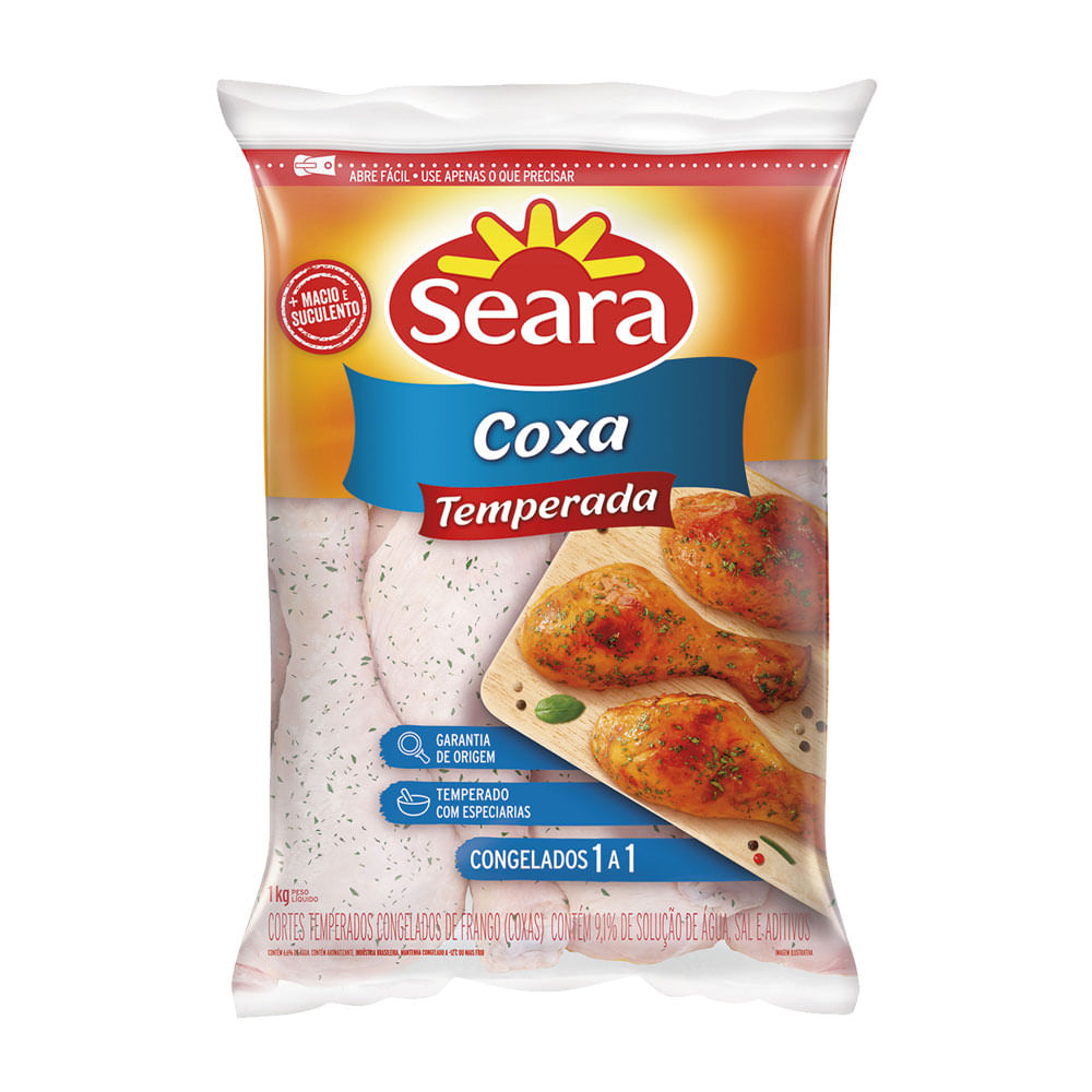 Coxa de Frango Temperada Ervas Finas Seara Pacote 1kg