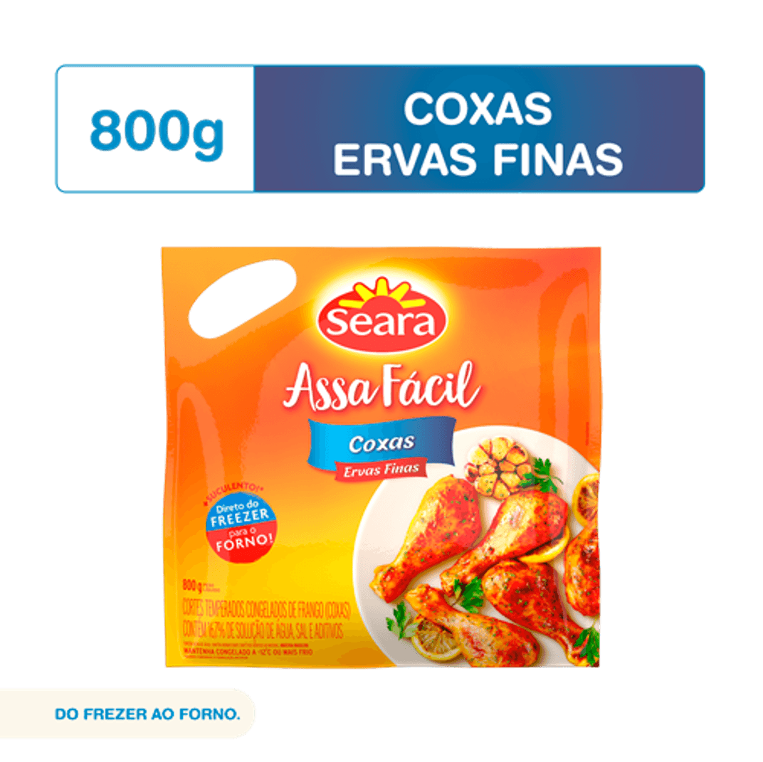 Coxa de Frango Temperado Assa Fácil Seara Pacote 800g