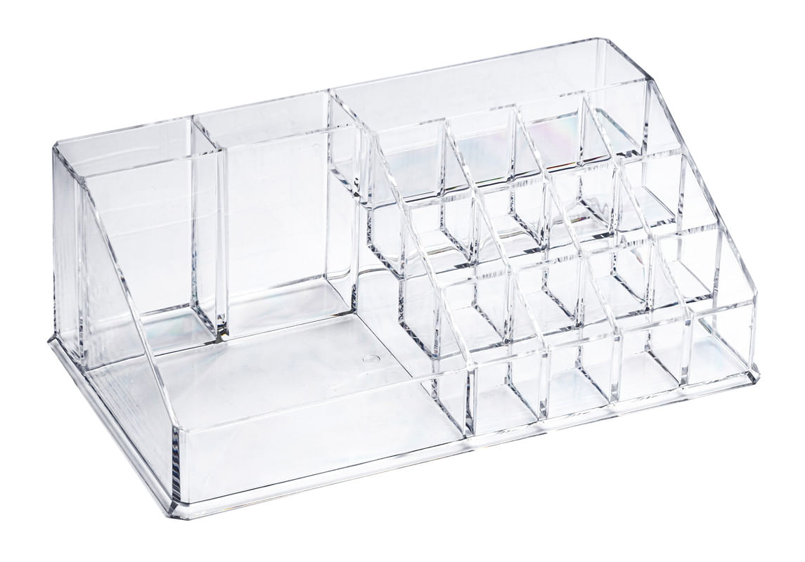Organizador de Maquiagens em Acrílico 22x12cm Casalab Organizador de Maquiagens em Acrílico 22x12cm Casalab
